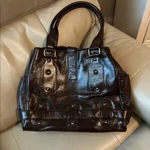 Helen Welsh | Bags | Helen Welsh Brown Patent Bag | Poshmark